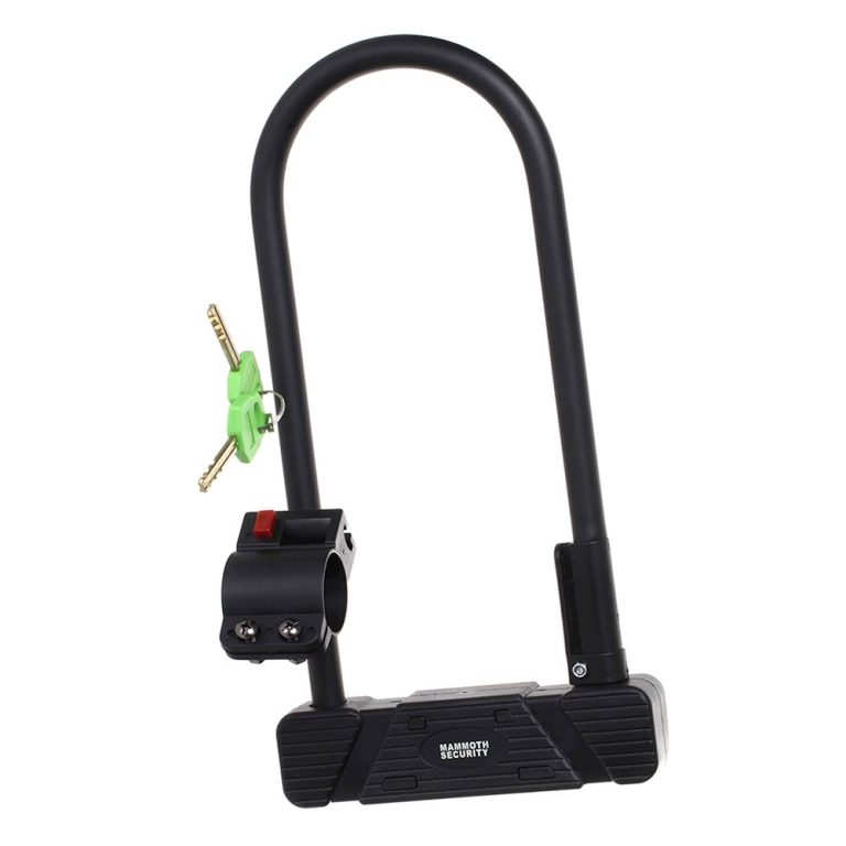Mammoth Black Motorcycle Shackle U-Lock - BDLA Motorbikes