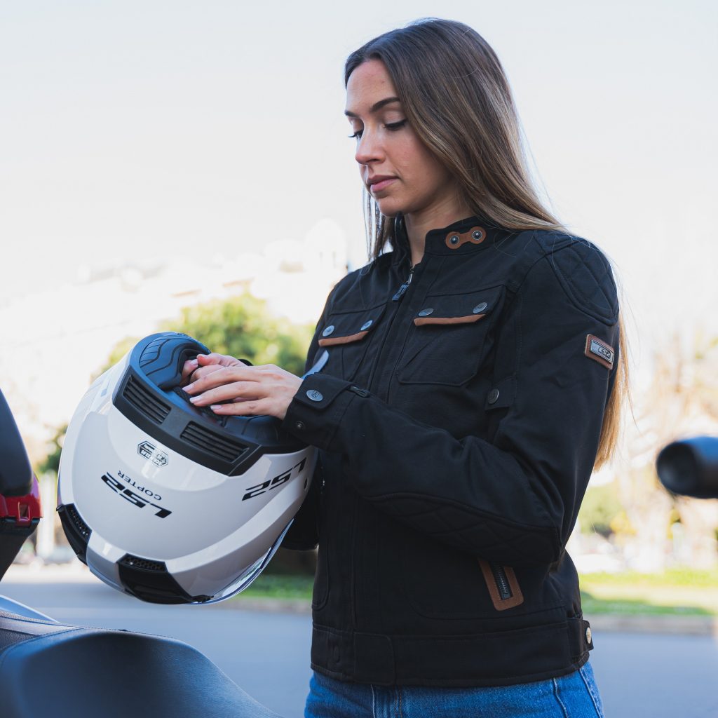 LS2 Bullet Women's Motorcycle Jacket Black: Vintage Touring