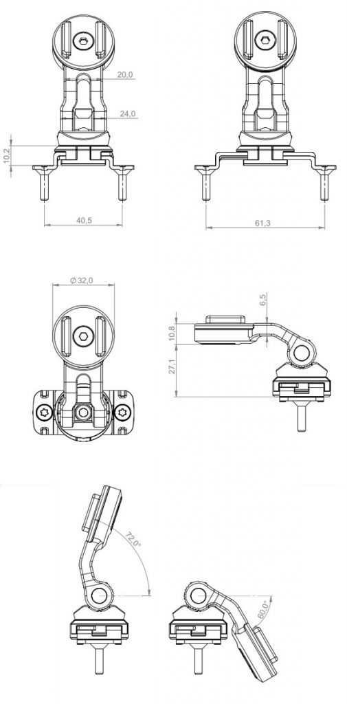 SP Connect Motorcycle Brake Phone Mount - BDLA Motorbikes