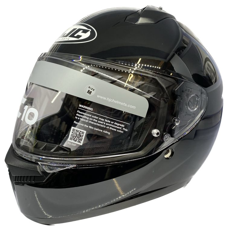 HJC C10 Plain Motorcycle Helmet Black: Lightweight & Superior Fit