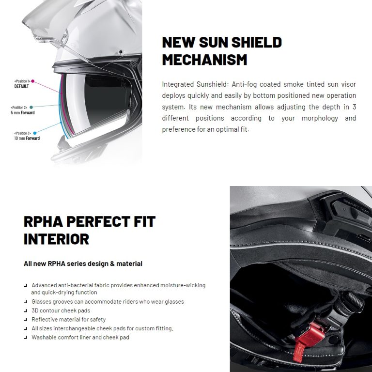 HJC RPHA 91 Plain Motorcycle Helmet Blue: Modular Safety