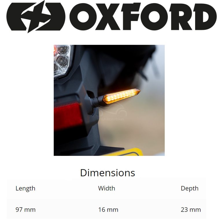 Oxford Dark Hunter Sequential LED Indicators | BDLA Motorbikes