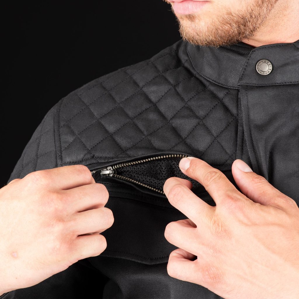 Oxford Hardwick Wax Motorcycle Jacket Black: Classic Style
