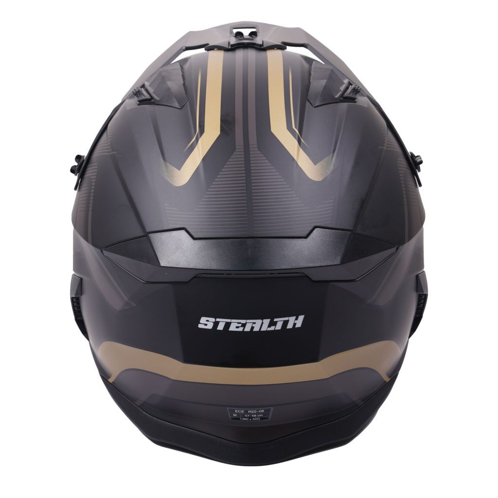 Stealth Fighter Orbit Motorcycle Helmet Gold: Safety and Style