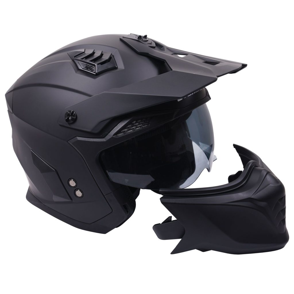 Stealth Fighter Plain Motorcycle Helmet Black: Safety and Style