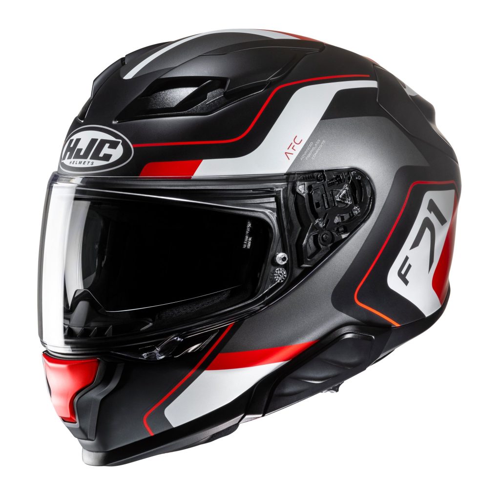 HJC F71 Arcan Motorcycle Helmet Red: Lightweight & Comfy