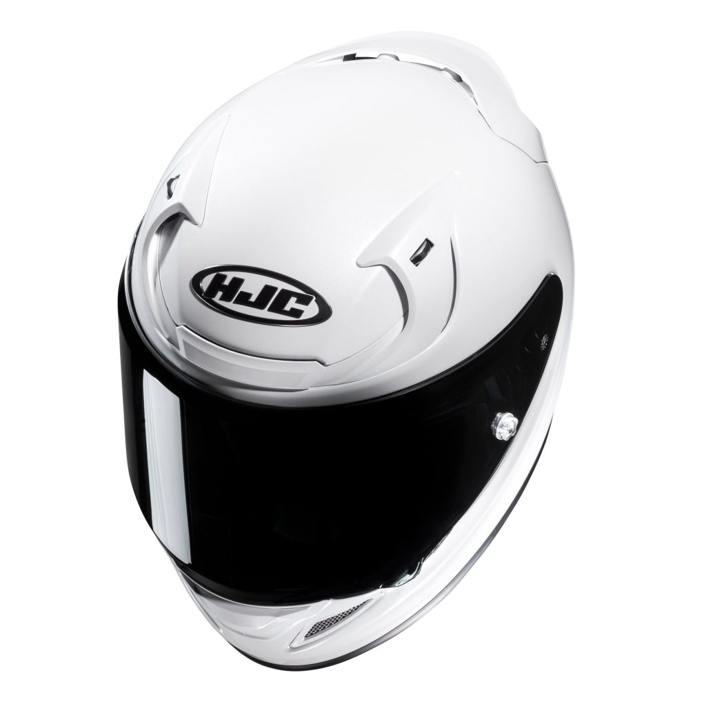 HJC RPHA 12 Plain Motorcycle Helmet White: Enhanced Riding