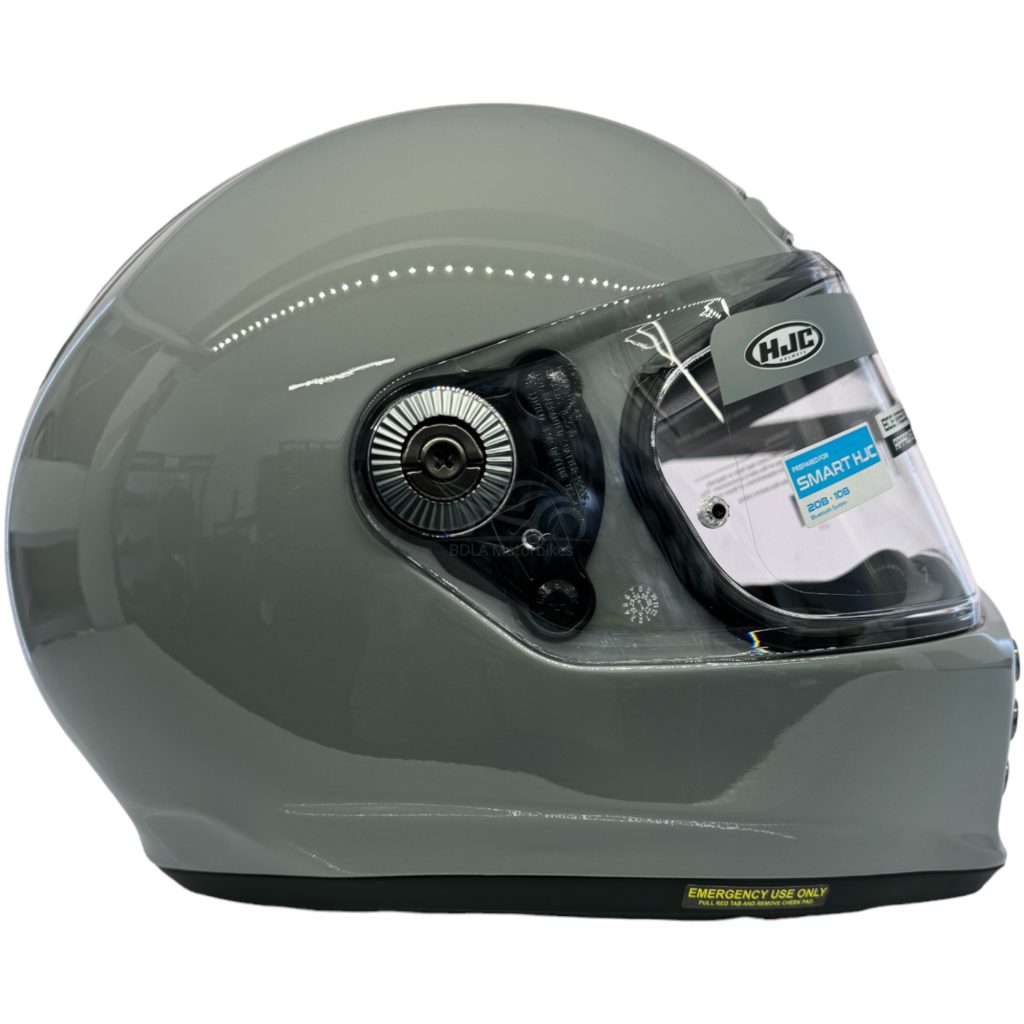 HJC V10 Plain Motorcycle Helmet Nardo Grey: Vintage Styling