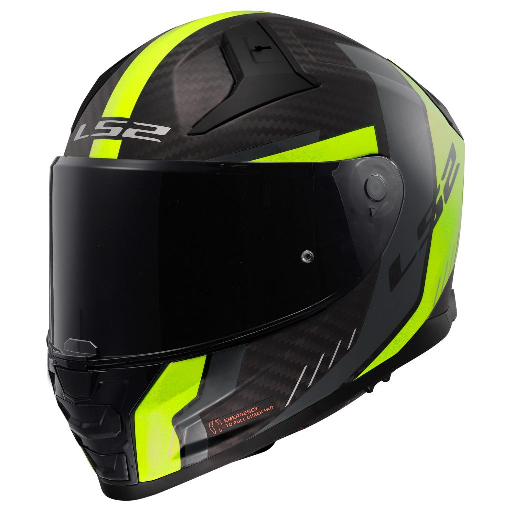 LS2 FF811 Vector II Carbon Grid Motorcycle Helmet Yellow