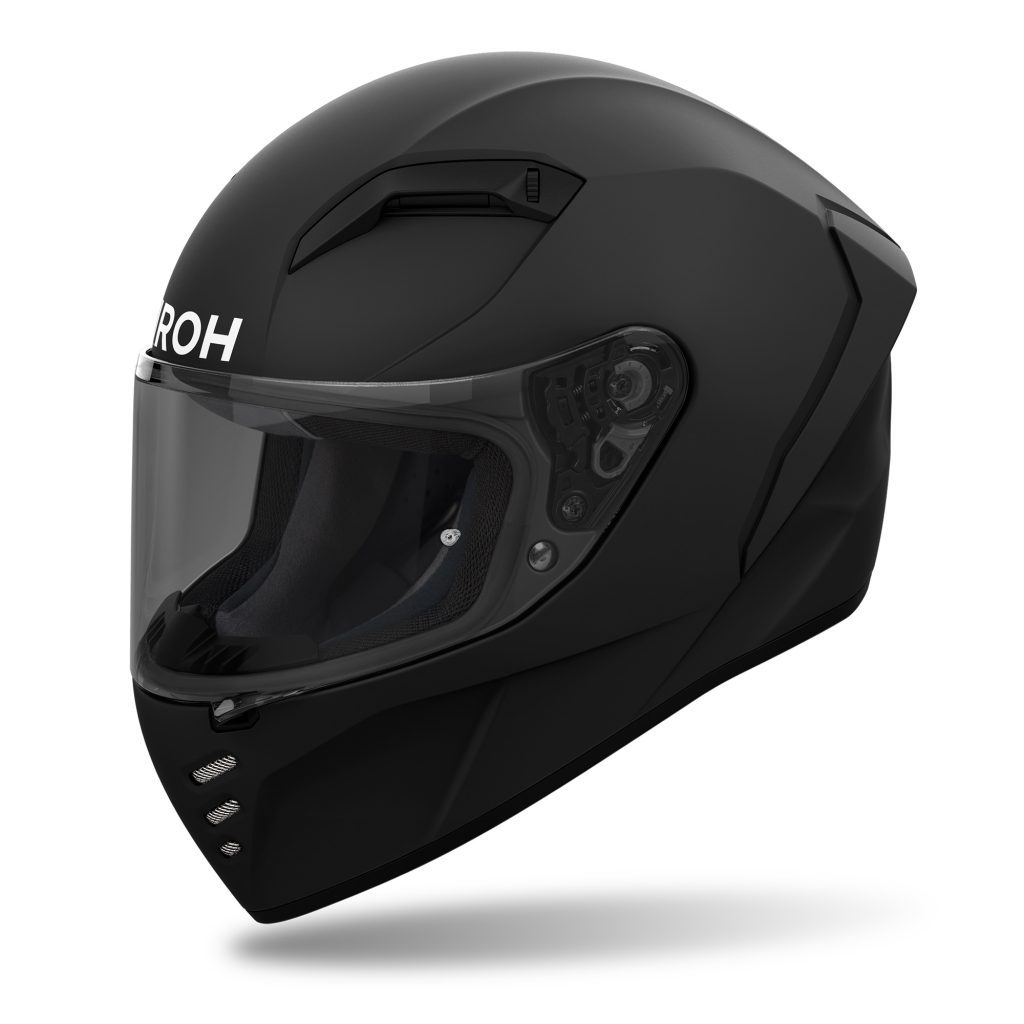 Airoh Connor Plain Motorcycle Helmet Black: Road Riding