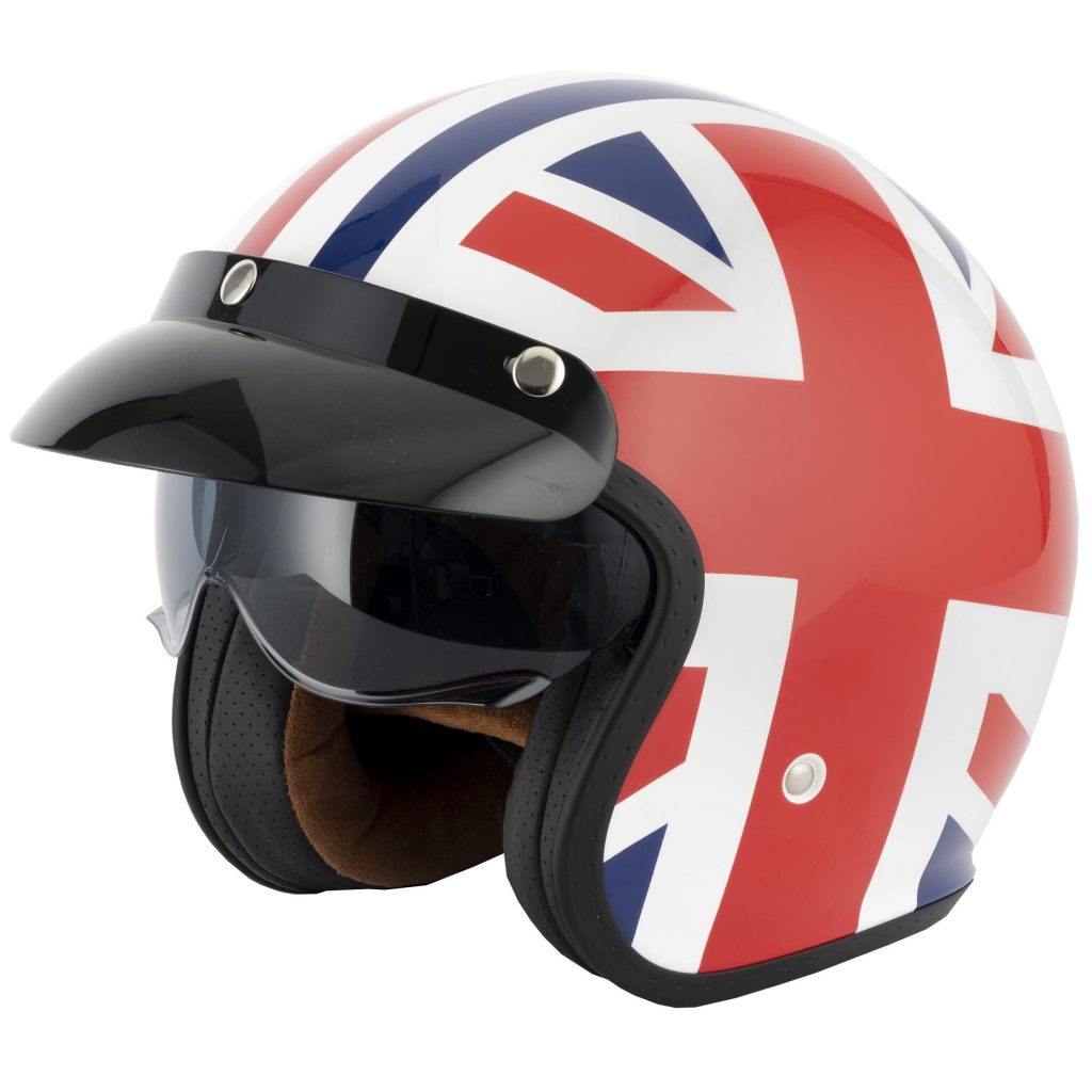 Vcan H589 Union Jack Motorcycle Helmet: Stylish & Protective