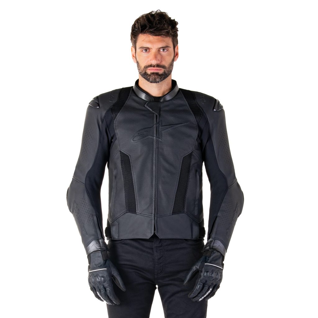 Alpinestars Missile v3 Airflow Leather Motorcycle Jacket: Black