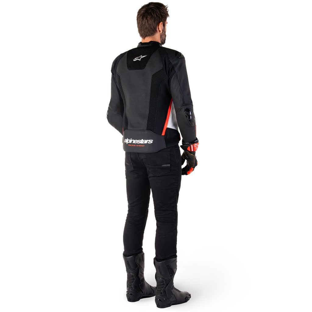 Alpinestars Missile v3 Airflow Leather Motorcycle Jacket: Red