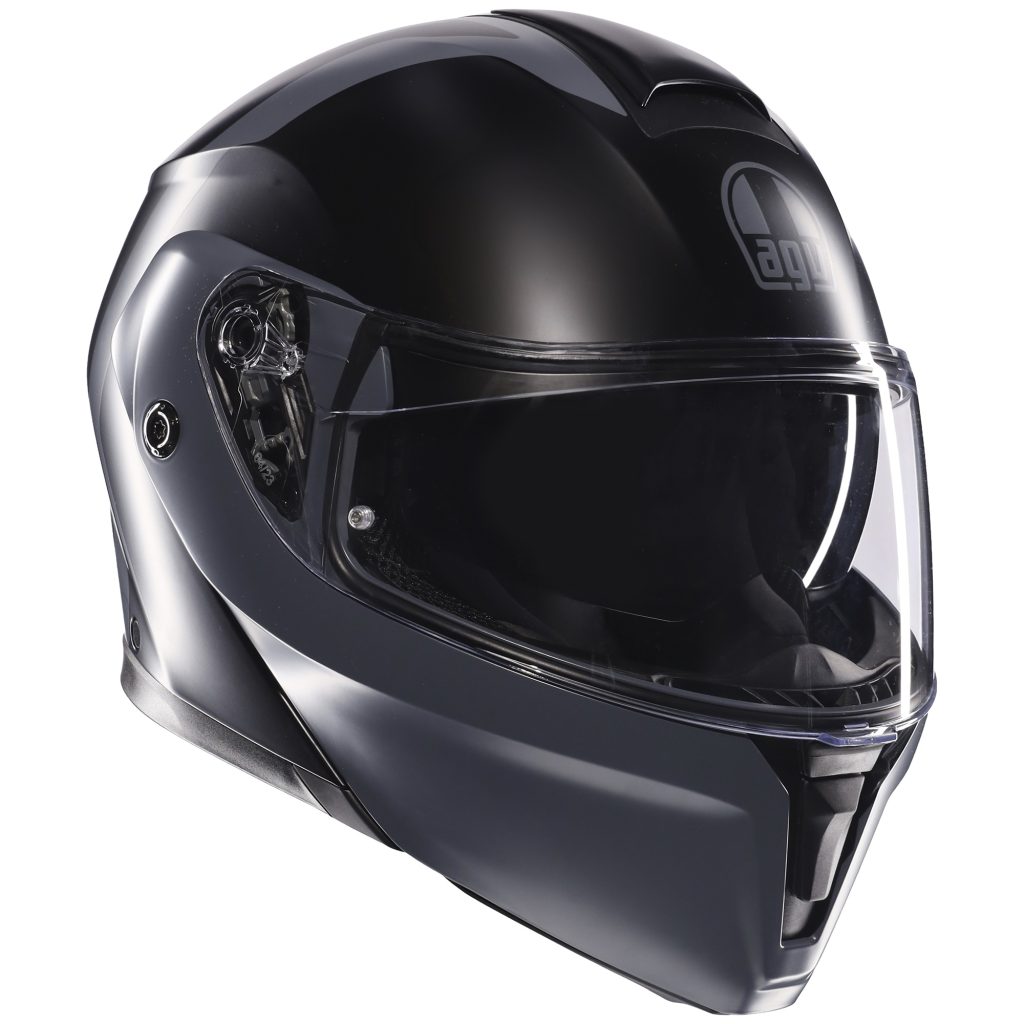 AGV Street Modular Resia Motorcycle Helmet Black: Flip Up Riding