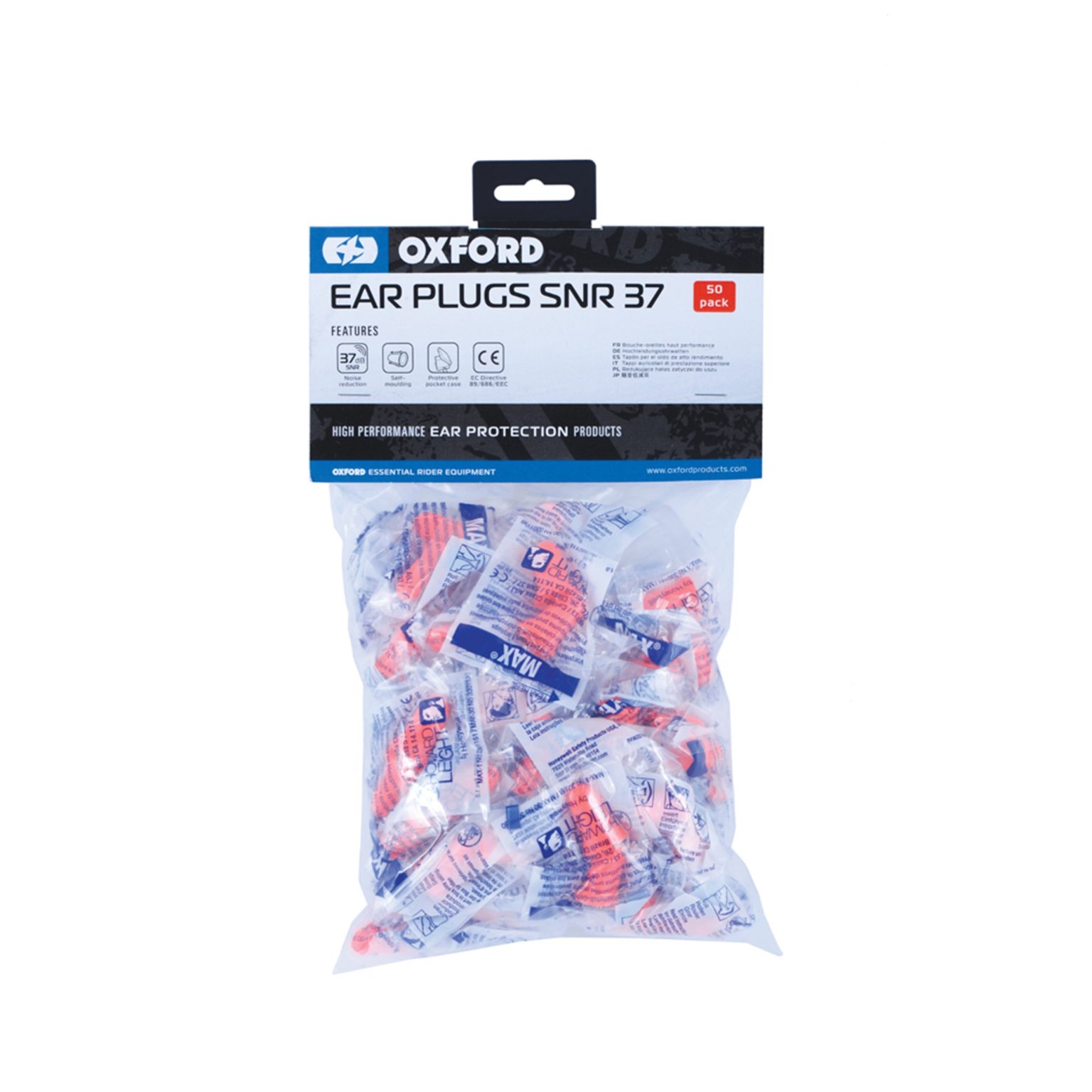 Oxford SNR37 Motorcycle Ear Plugs - Hearing Protection
