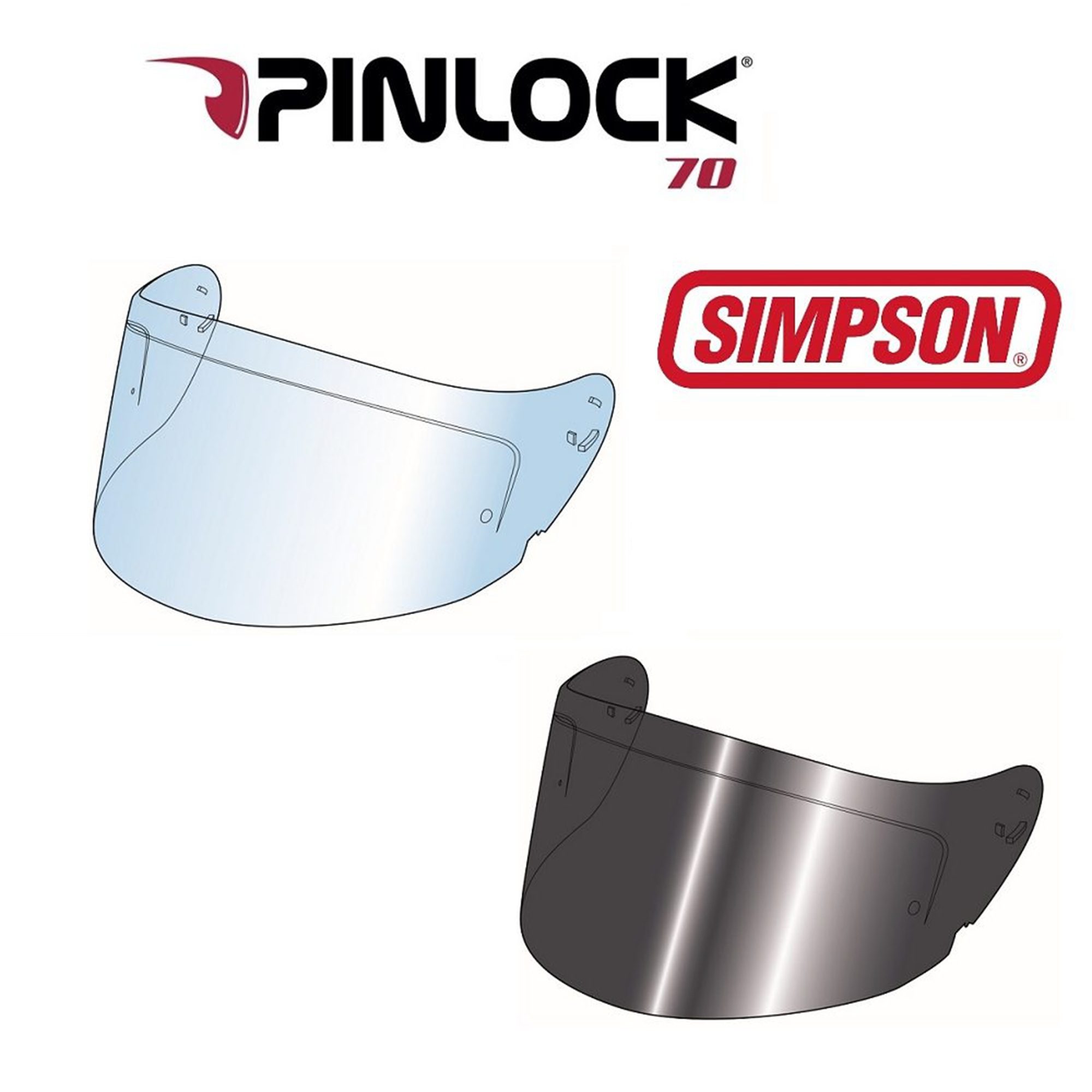 Simpson M62 Motorcycle Helmet Visor: Superb Clarity